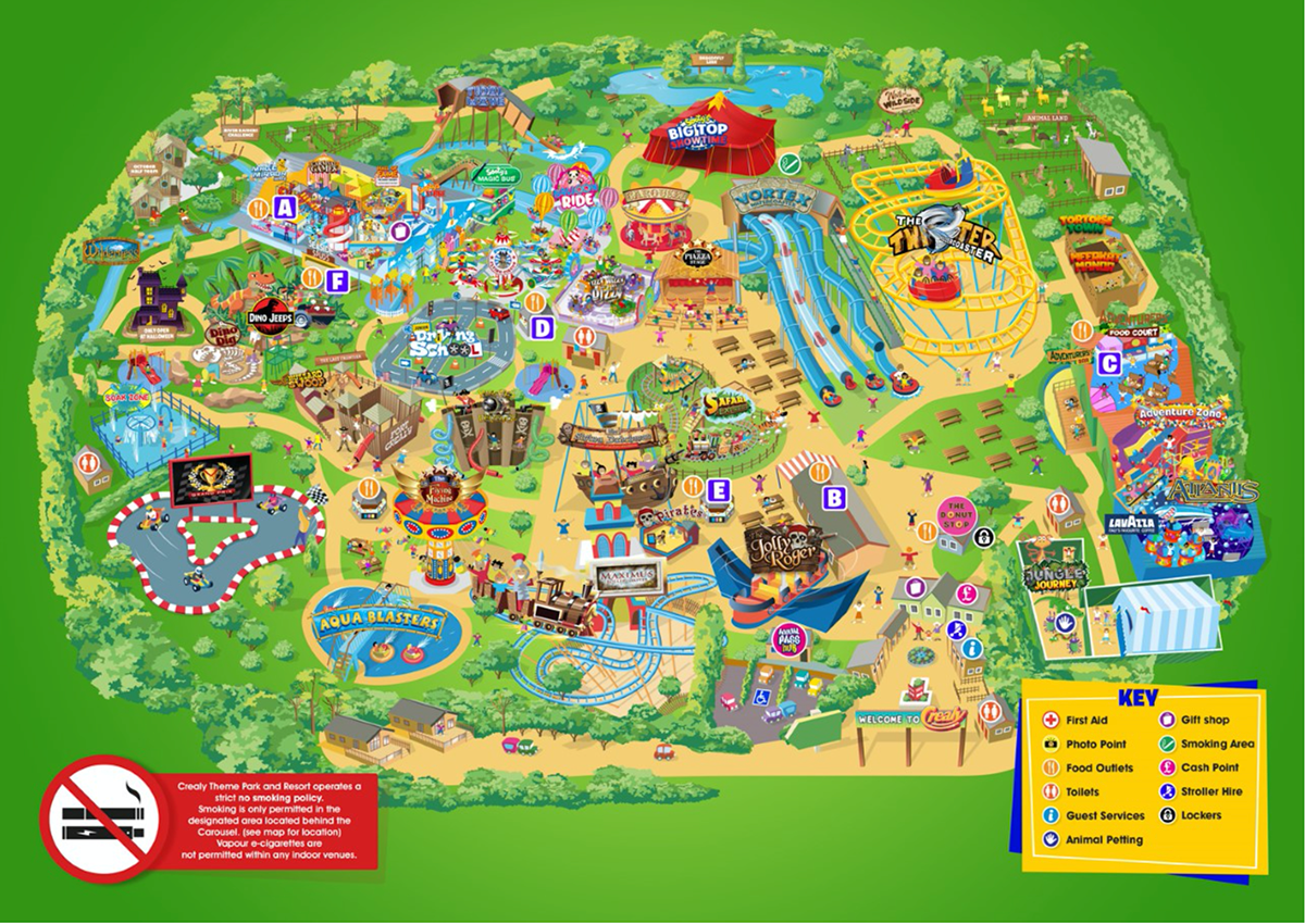 Steve Evans Illustration - Crealy Theme Park & Resort Map revamp and ...