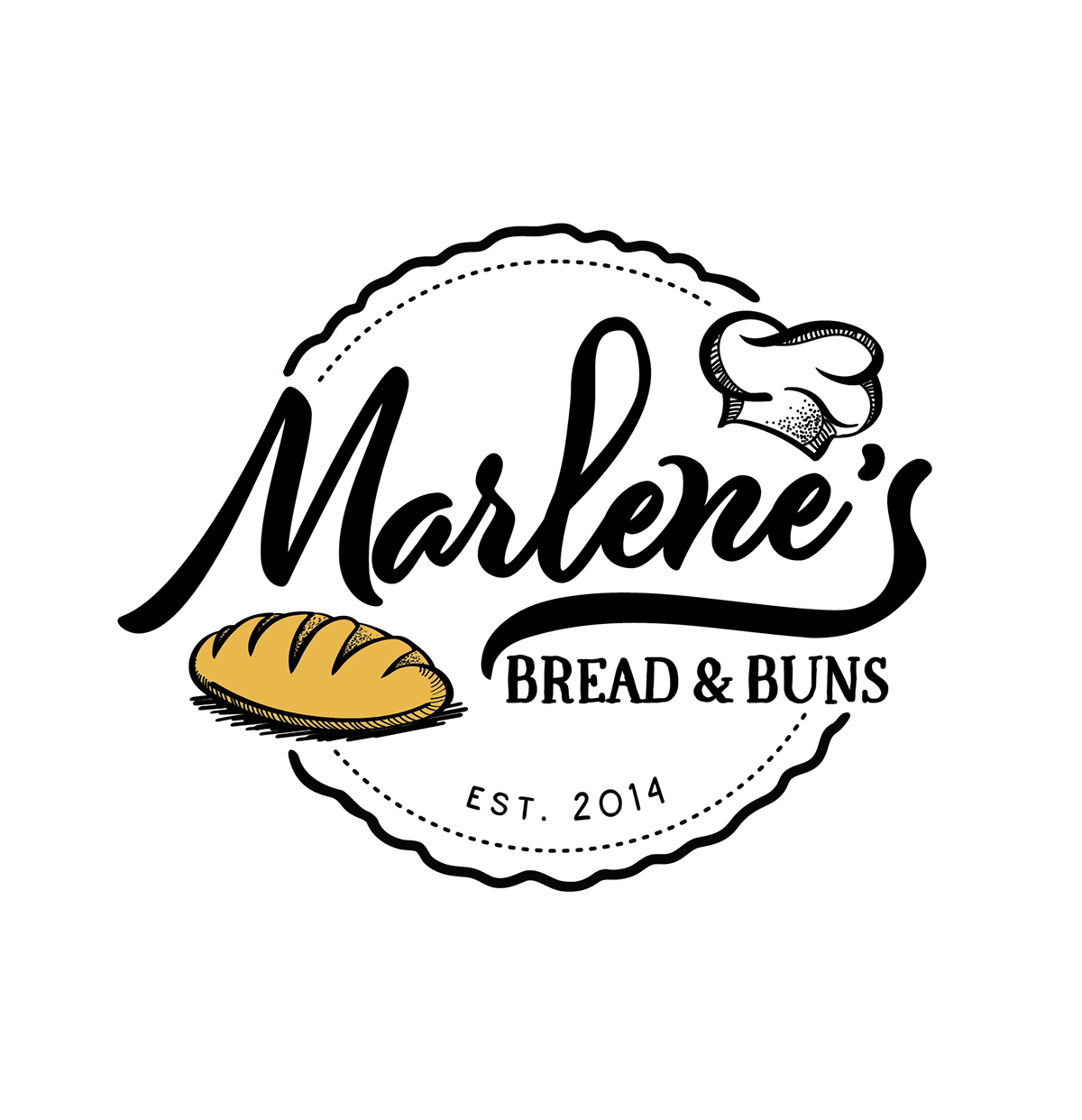 Mufang Cai - Marlene's Bread and Buns Logo & Menu Brochure Design