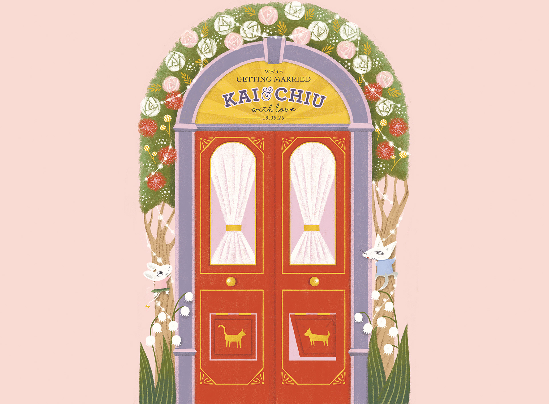 WANting Illustration - KAI & CHIU Wedding Card