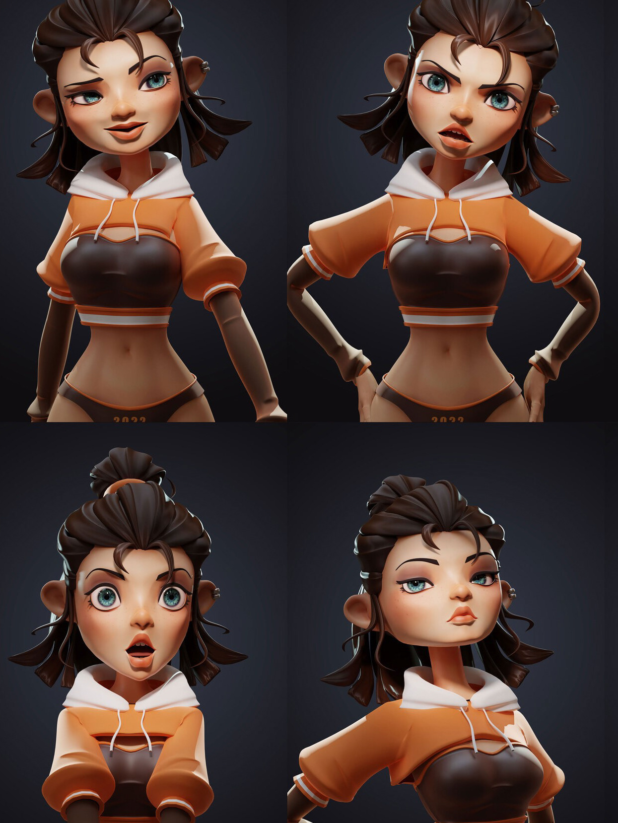 Mercedes Willis Stylized Character 3d Modeling Rigging Animation 