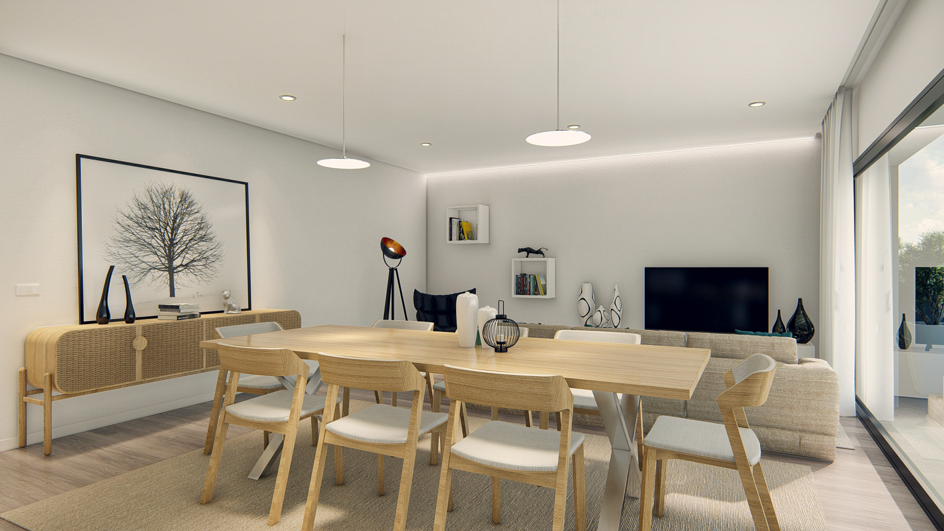 Márcio Silva - 3D kitchen and apartment room