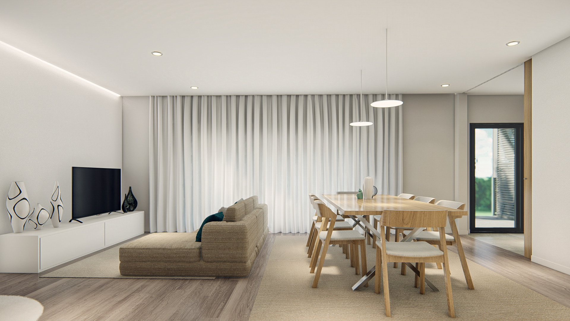 Márcio Silva - 3D kitchen and apartment room
