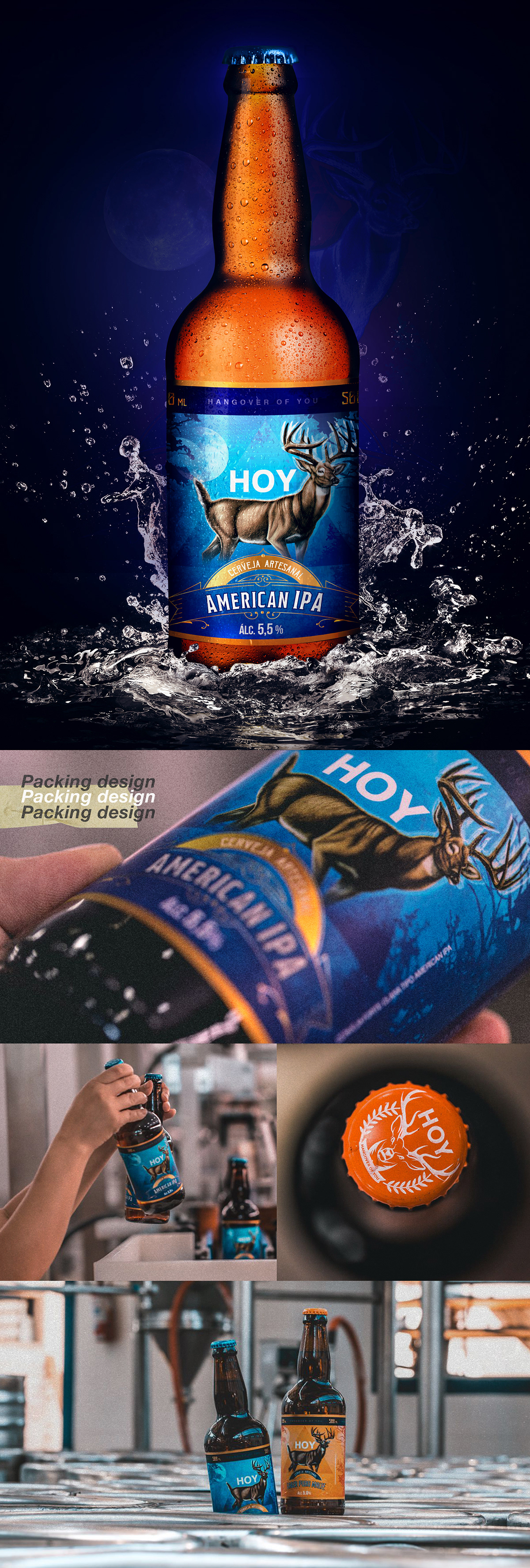 B. Cieri/Creative Maker - Design de Embalagem - Cerveja Hoy Beer