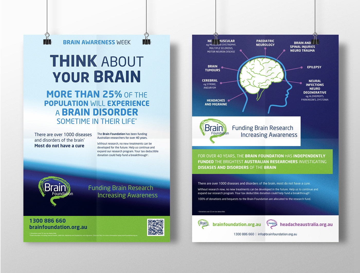 vee creative - Brain Foundation Brain Awareness Week Posters