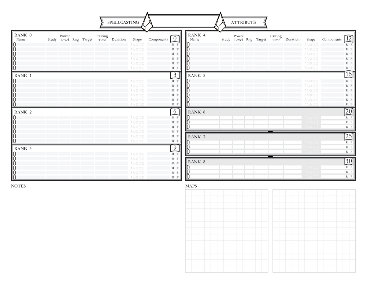 Pura Soza | Graphic Design - FREELANCE | Customized RPG Sheet