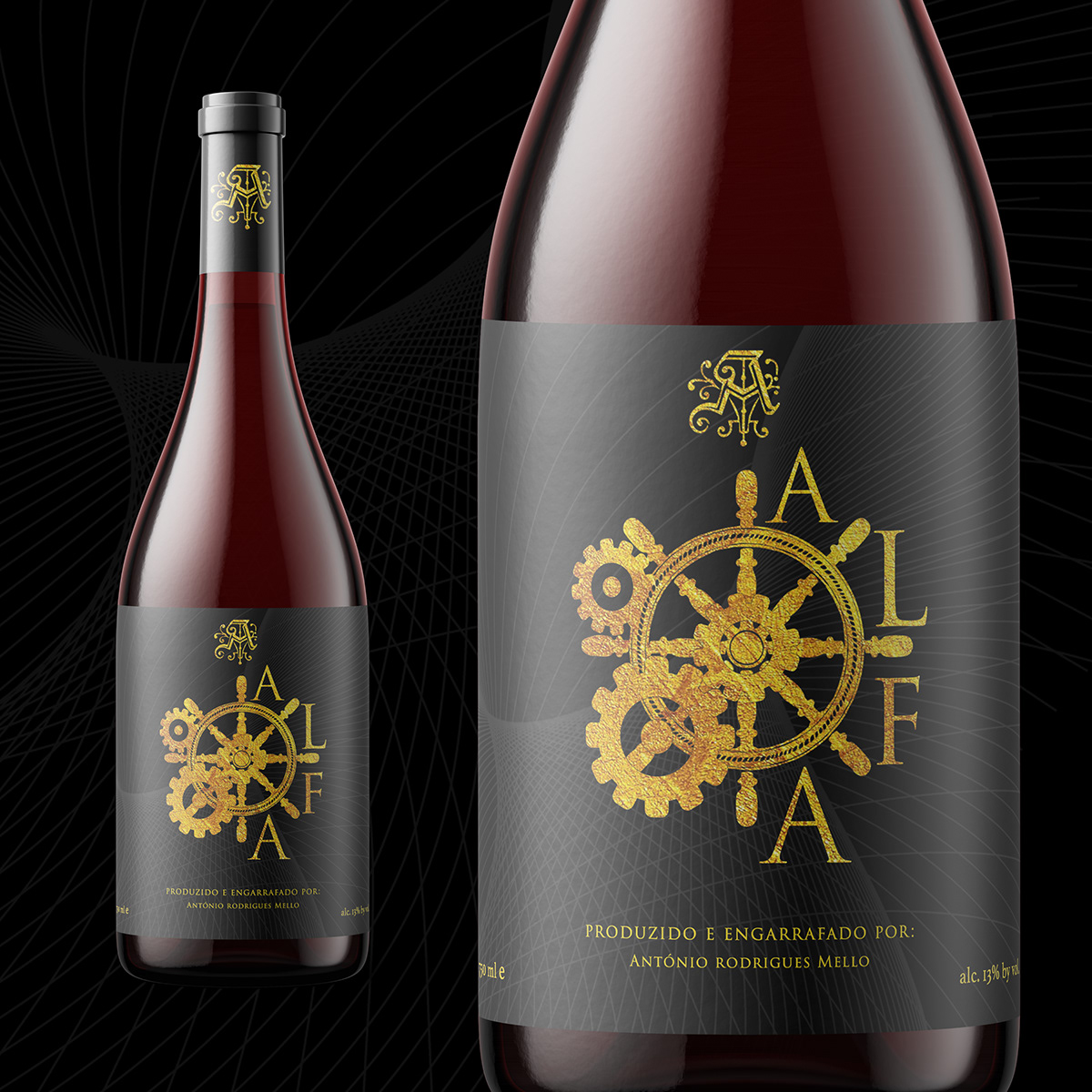 Patricia Miyao-Andrade - Alfa - Wine Label