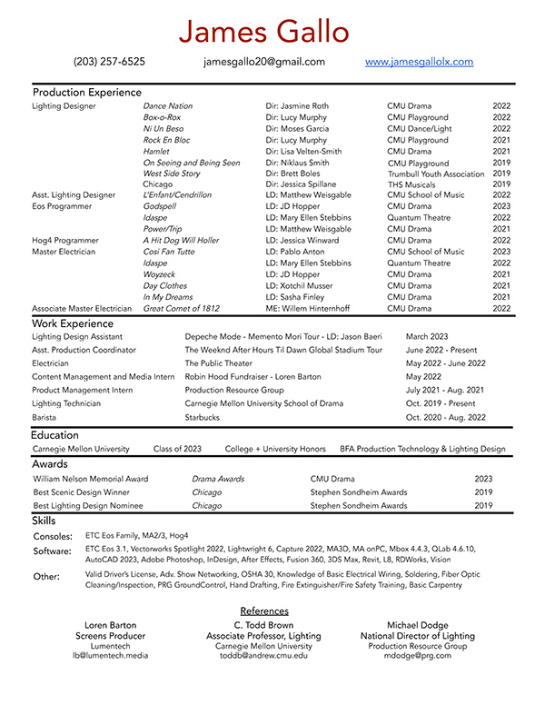 James Gallo - Resume