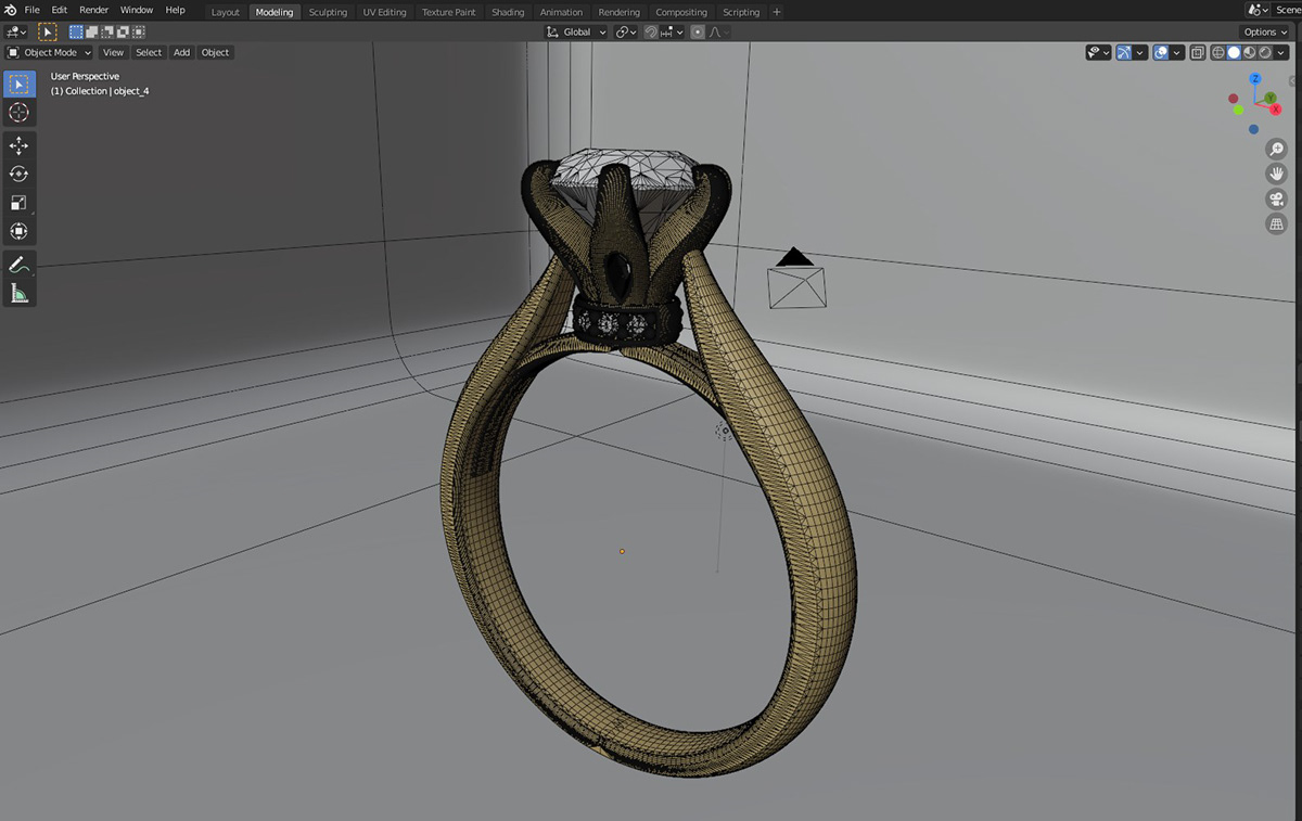 Jewelry Designs - Engagement Ring 3D CAD STL File-CC105 3D print model