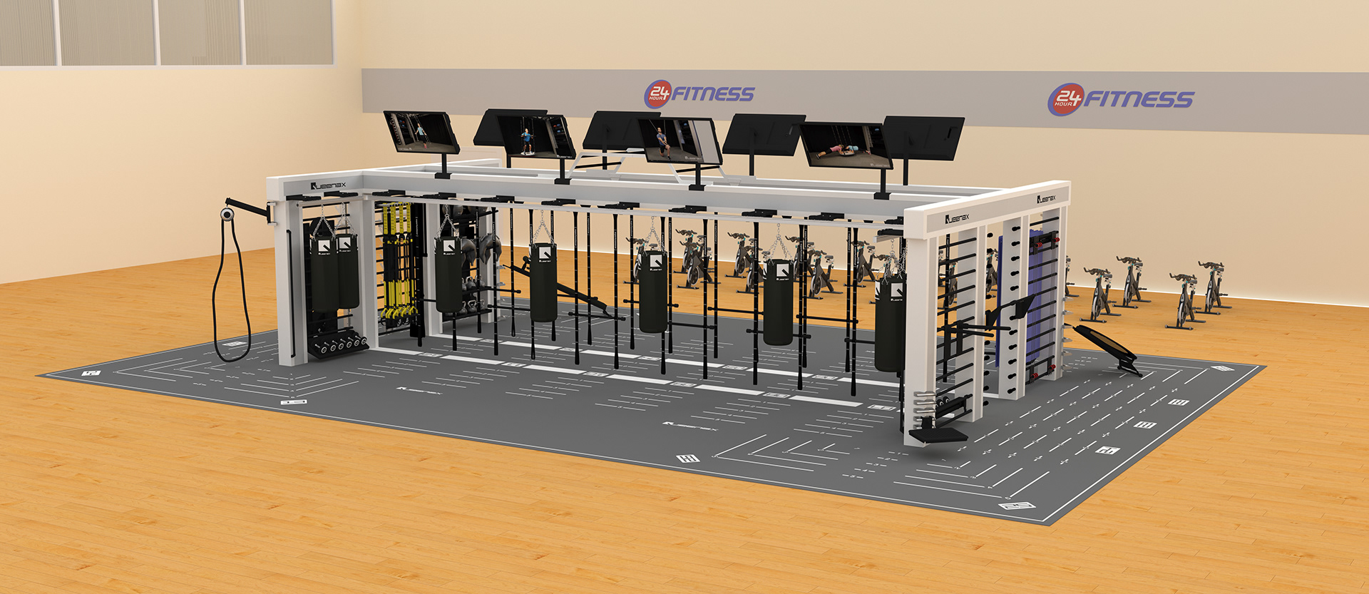 Madison Angus - Queenax | Precor - Key Account product renderings.