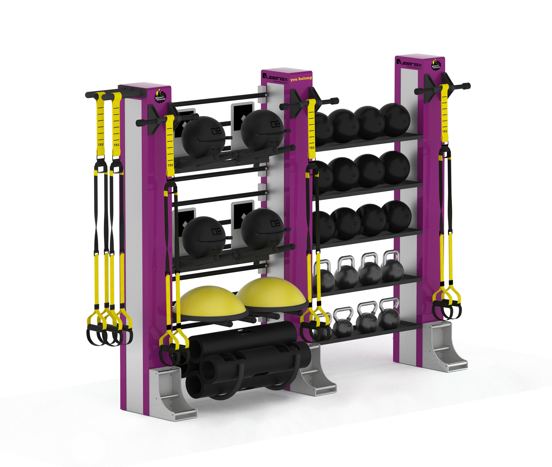 Madison Angus - Queenax | Precor - Key Account product renderings.