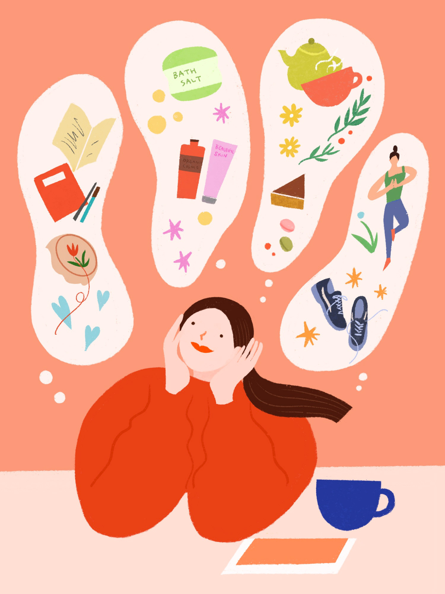 MIKI HANYU Portfolio - Toss! magazine illustration / LINE corporation