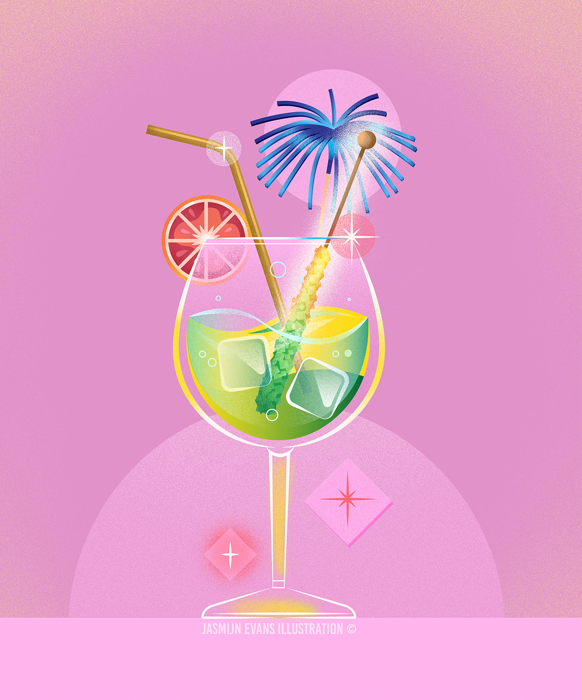 Jasmijn Evans Illustration - Mocktail new flavours