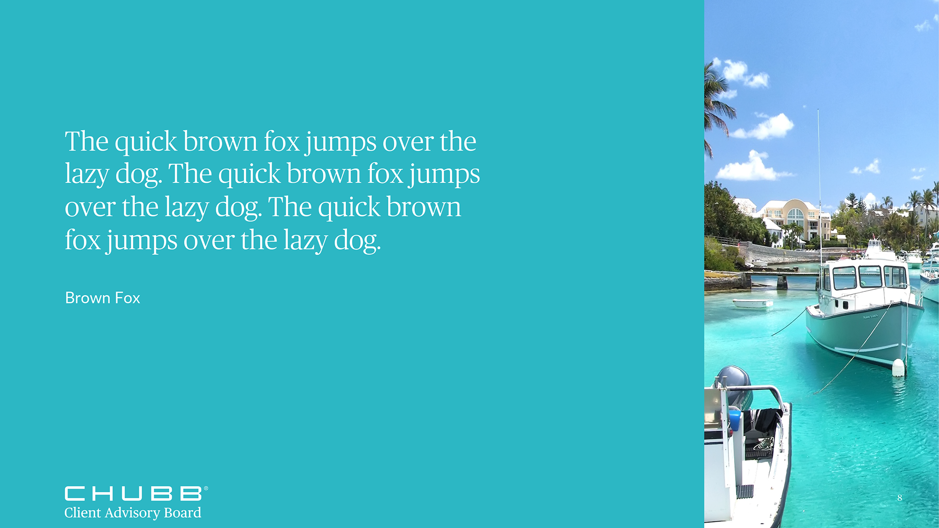 Judy Elchin - Chubb Client Advisory Board Slide Template