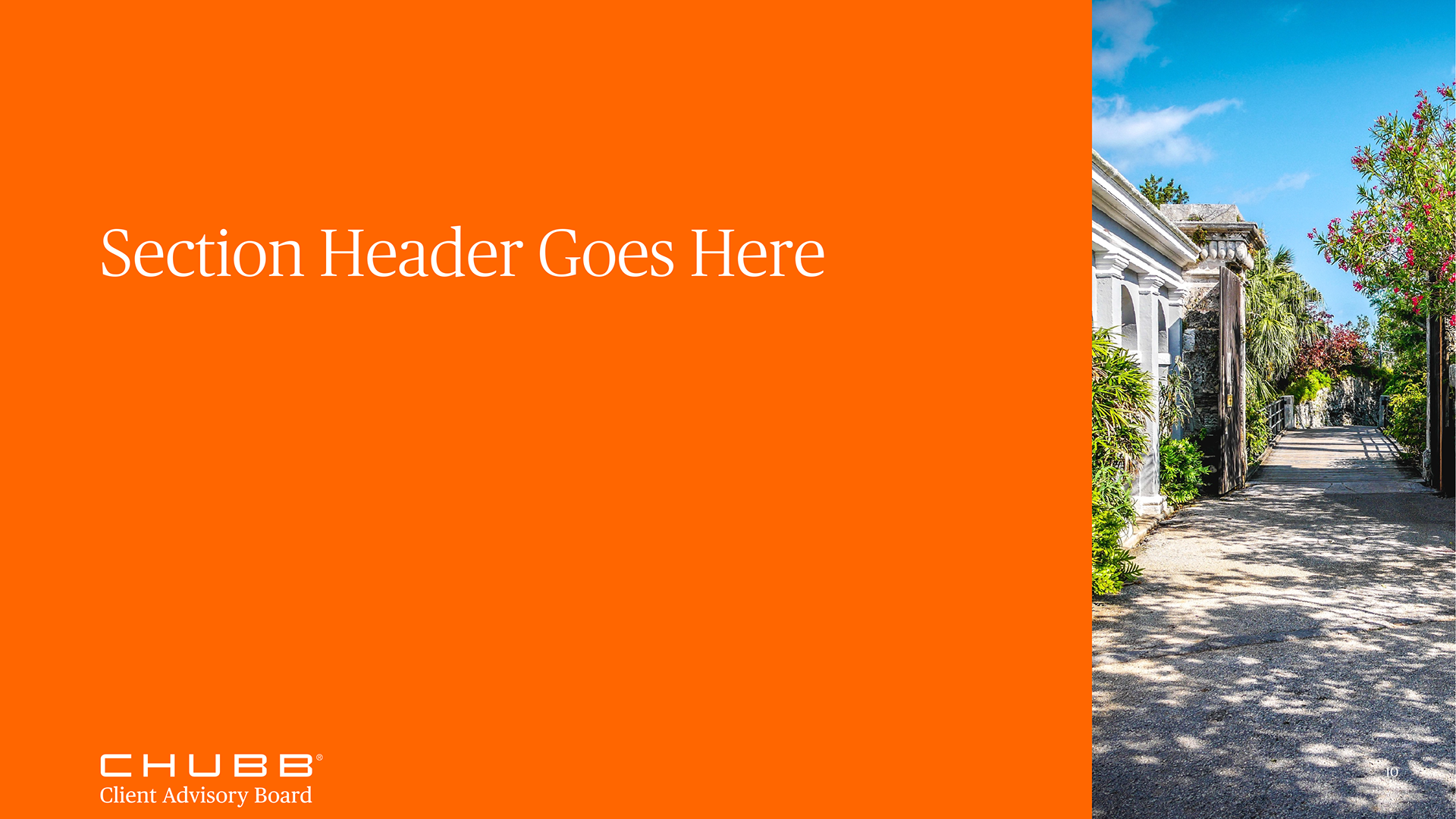 Judy Elchin - Chubb Client Advisory Board Slide Template