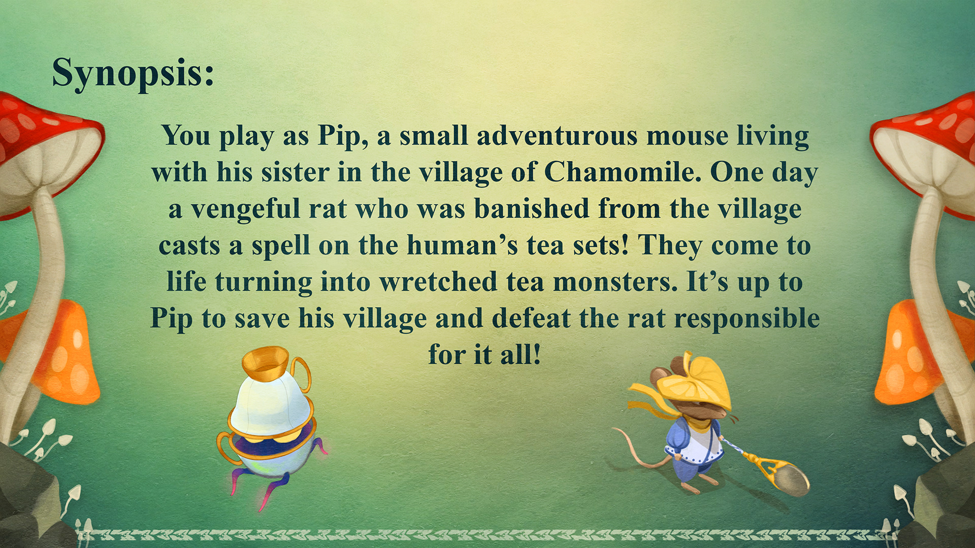 Ryan Macauley Portfolio - Concept Pitch Deck, "Tea Terror"