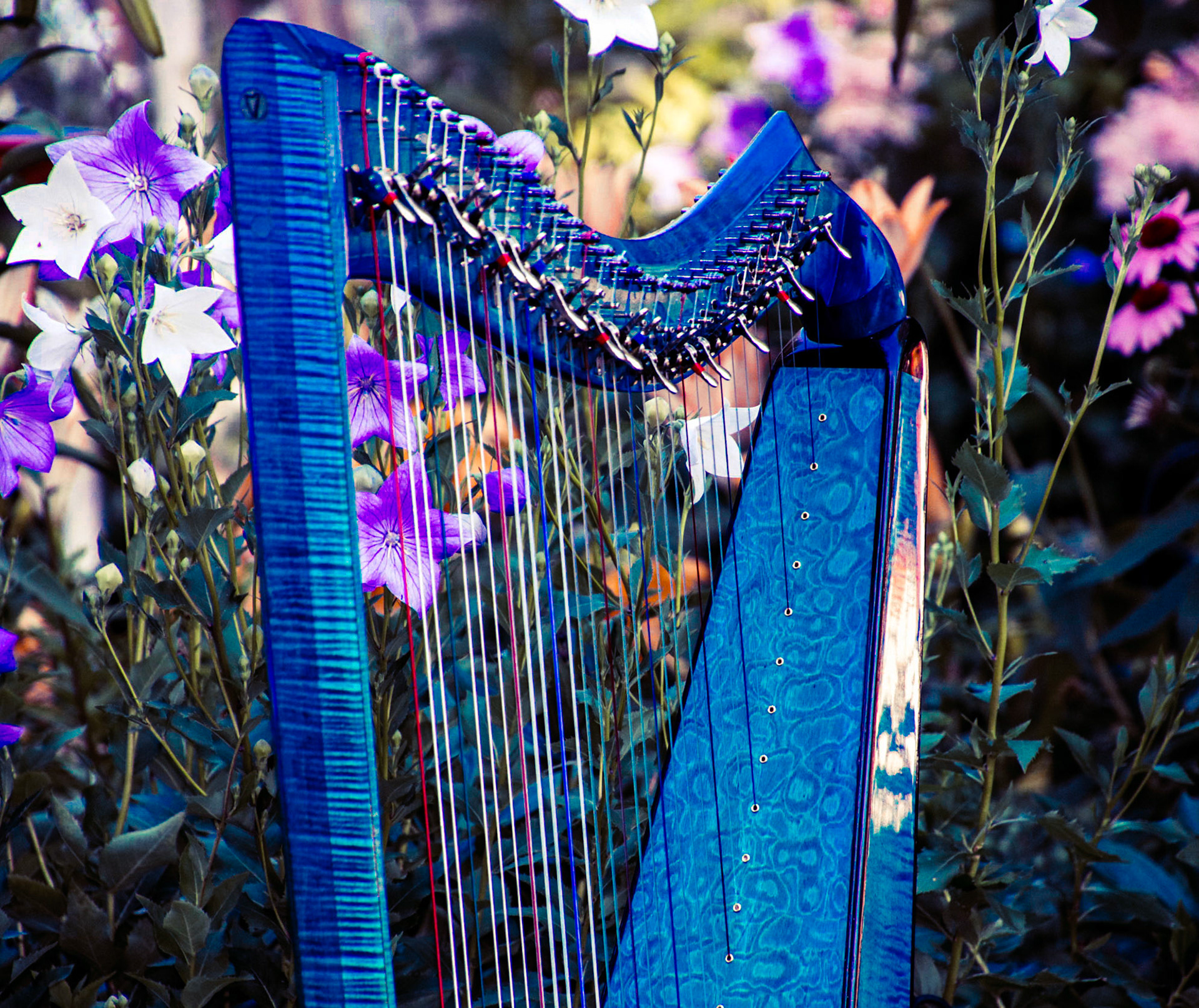 Musicmakers Harp Galleries - Angelite Blue