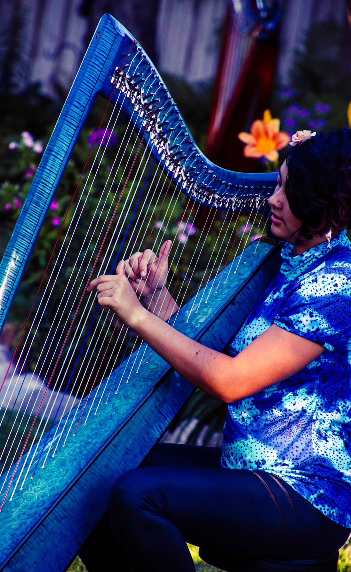 Musicmakers Harp Galleries - Angelite Blue