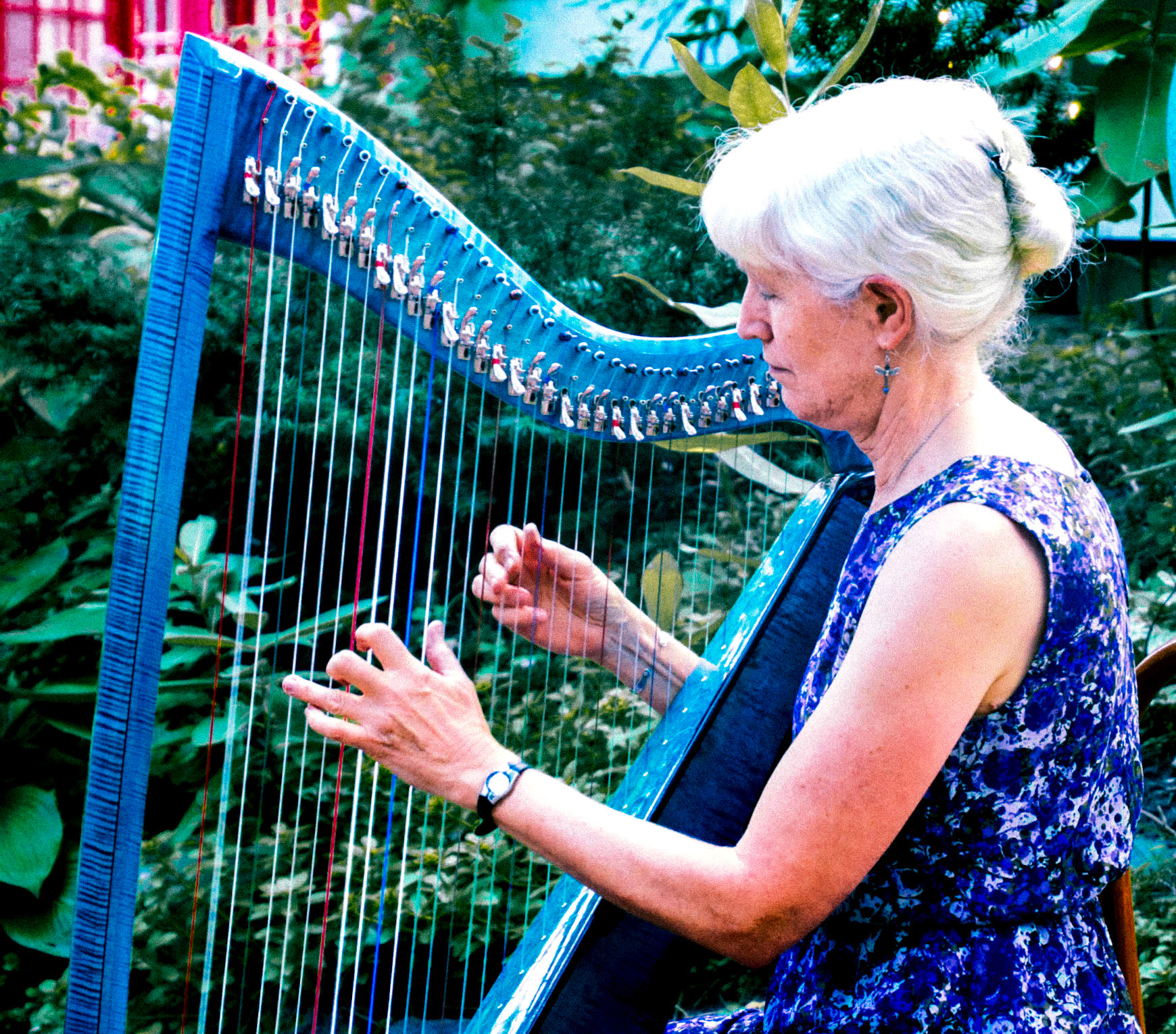 Musicmakers Harp Galleries - Angelite Blue