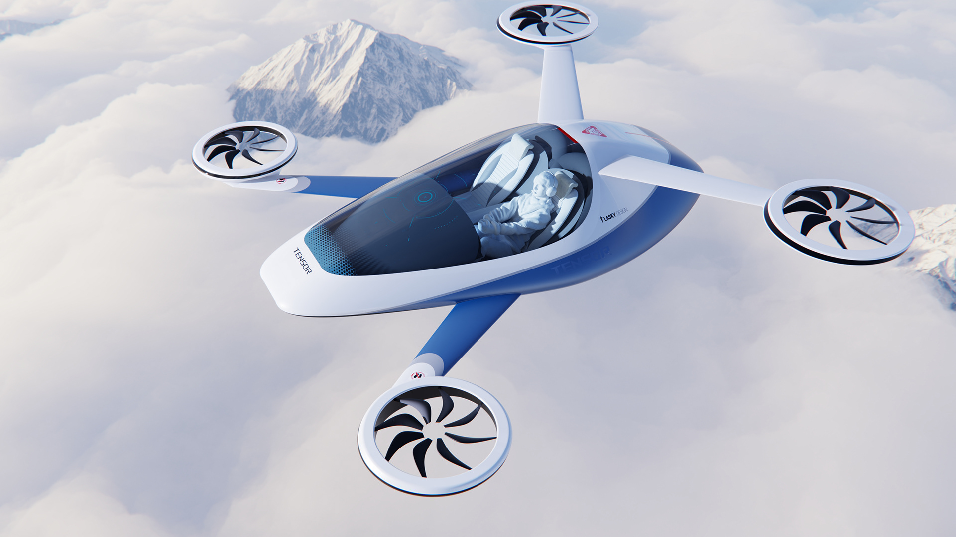 LASKY DESIGN - TENSOR - EVTOL concept by Lasky Design