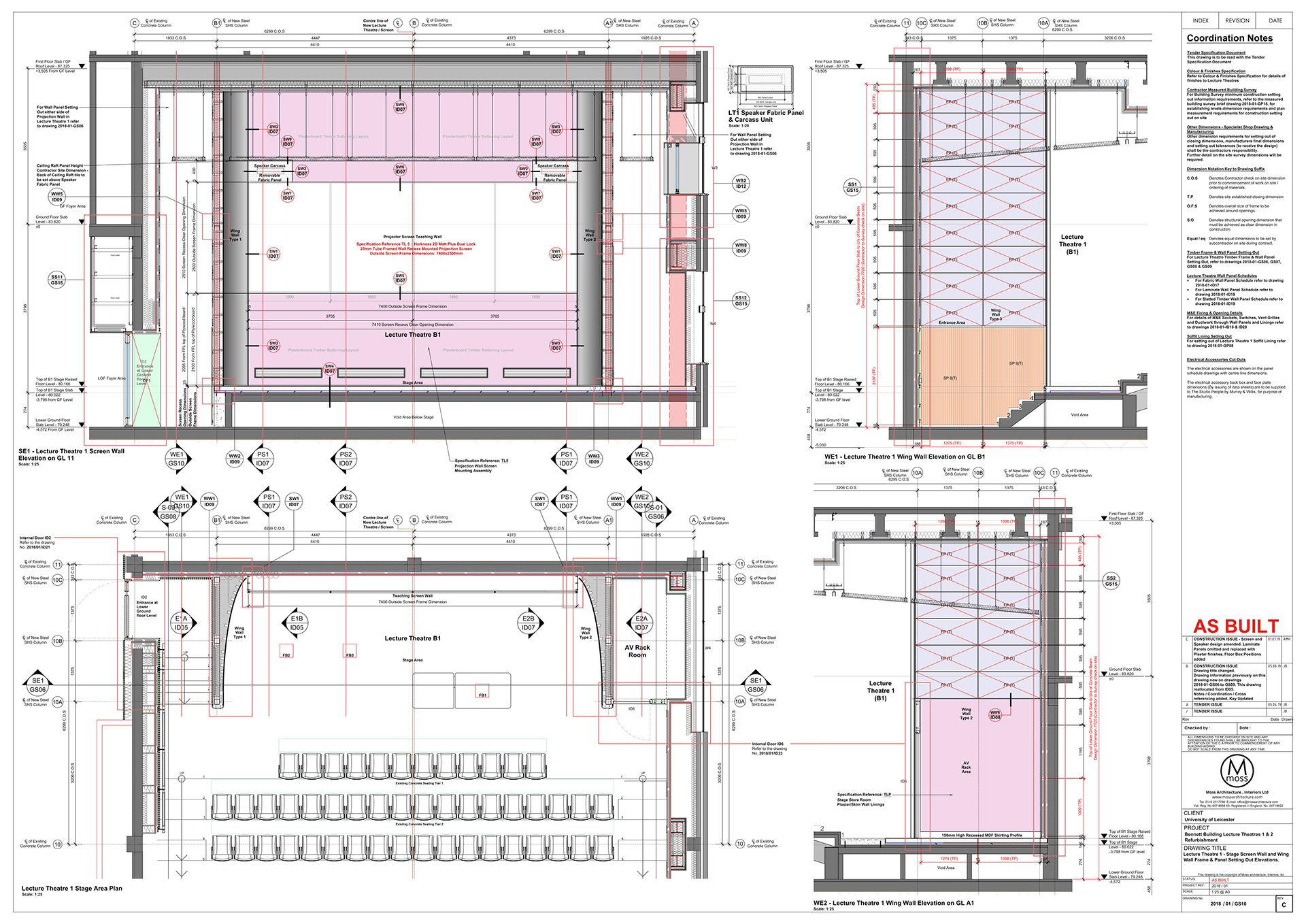 Moss Architecture . Interiors Ltd - Lecture Theatres