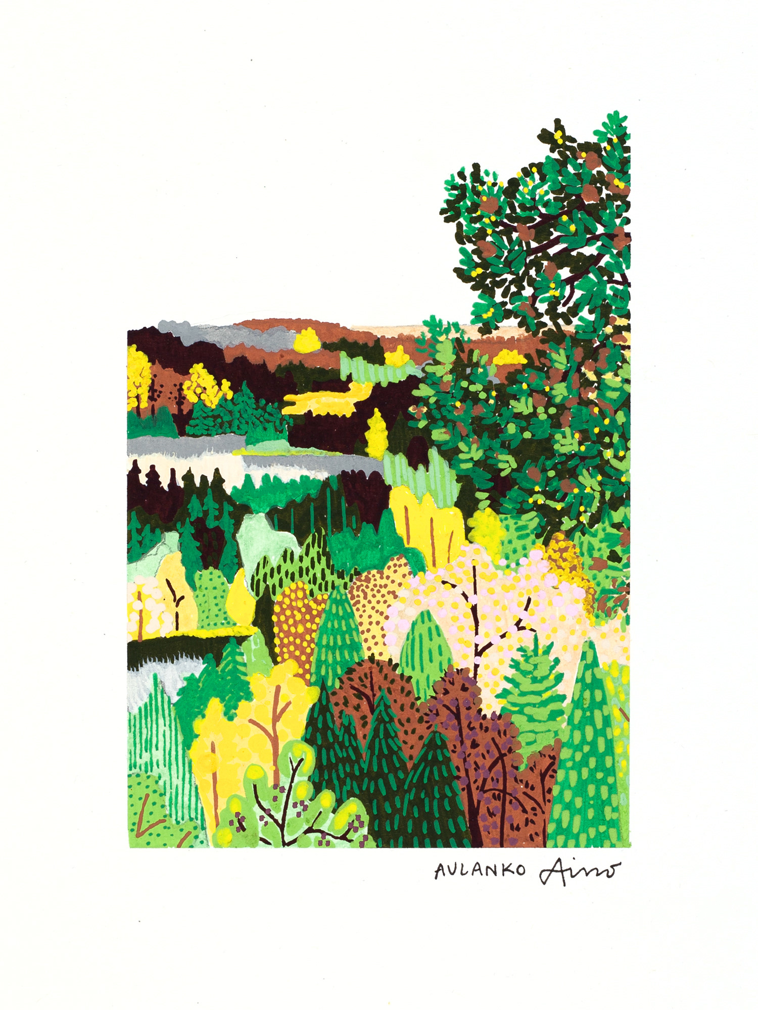 Aino Huhtaniemi - Drawings of Finnish nature reserves