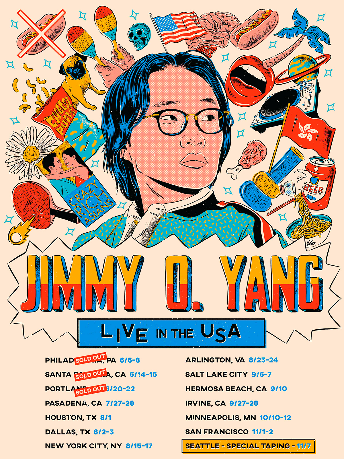Elio Moavero - Jimmy O. Yang Tour Poster