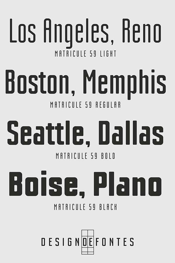 designdefontes - Matricule 59 - Typeface
