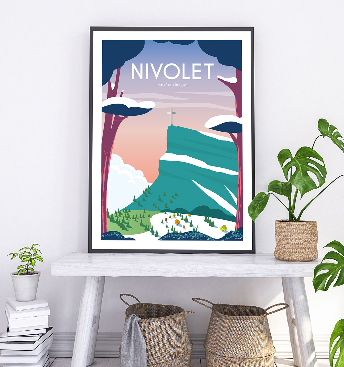Guizoo illustrations - Affiches sur les paysages des Bauges