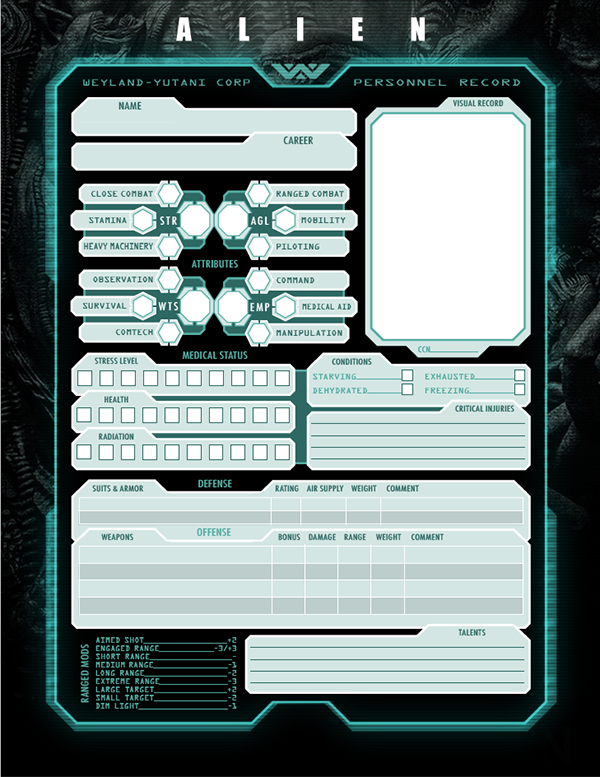 Talon Dunning - Character Sheet Archive