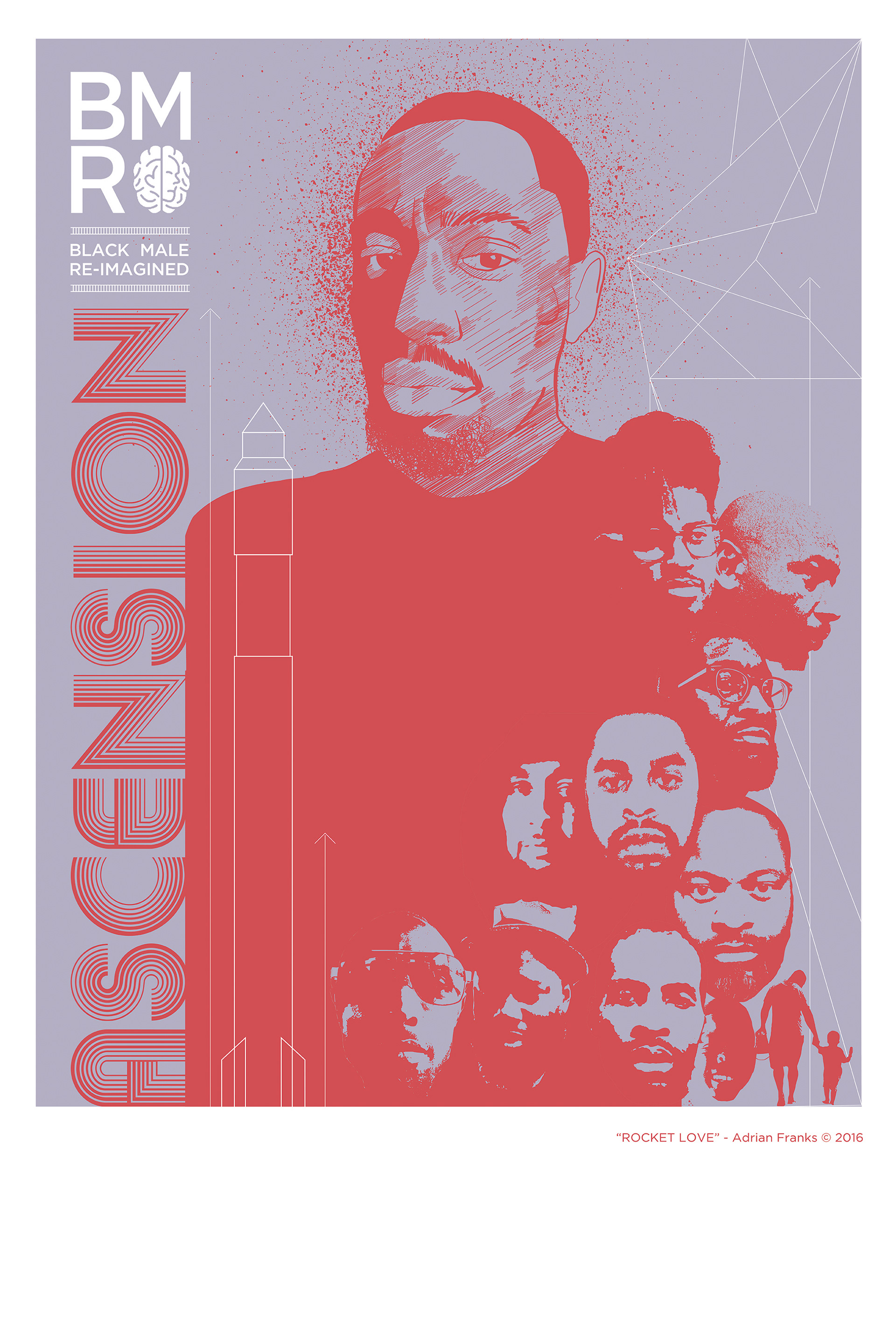 Adrian Franks - Black Men Re-Imagined Poster Design