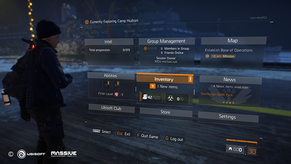 Piotr Michalczyk - Tom Clancy's The DIVISION (User Interface)