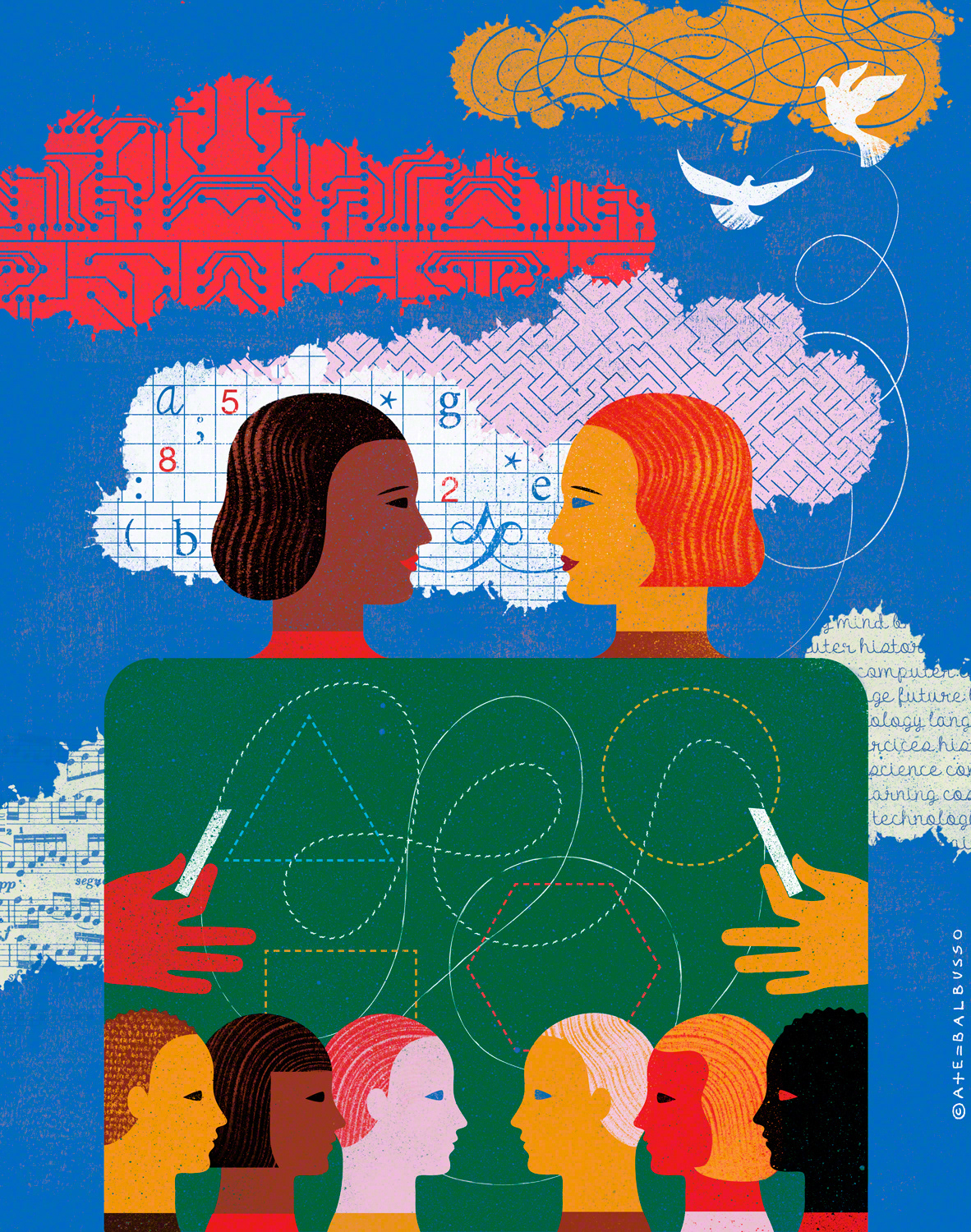 Anna + Elena = Balbusso Twins - Graphic multicultural gallery