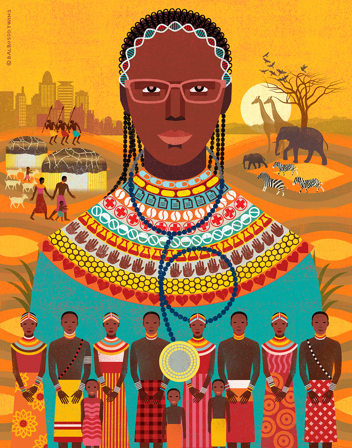 Anna + Elena = Balbusso Twins - Graphic multicultural gallery