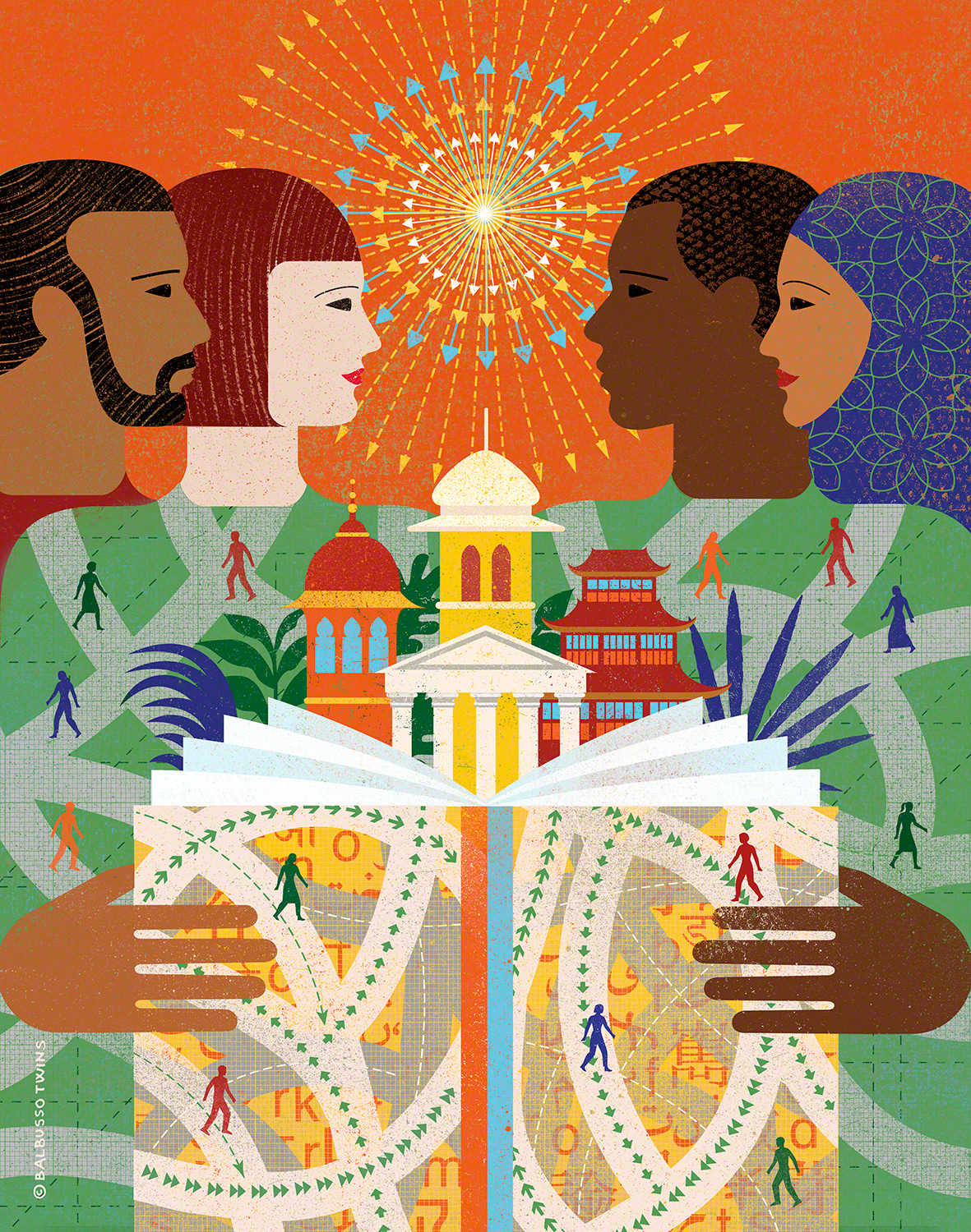 Anna + Elena = Balbusso Twins - Graphic multicultural gallery