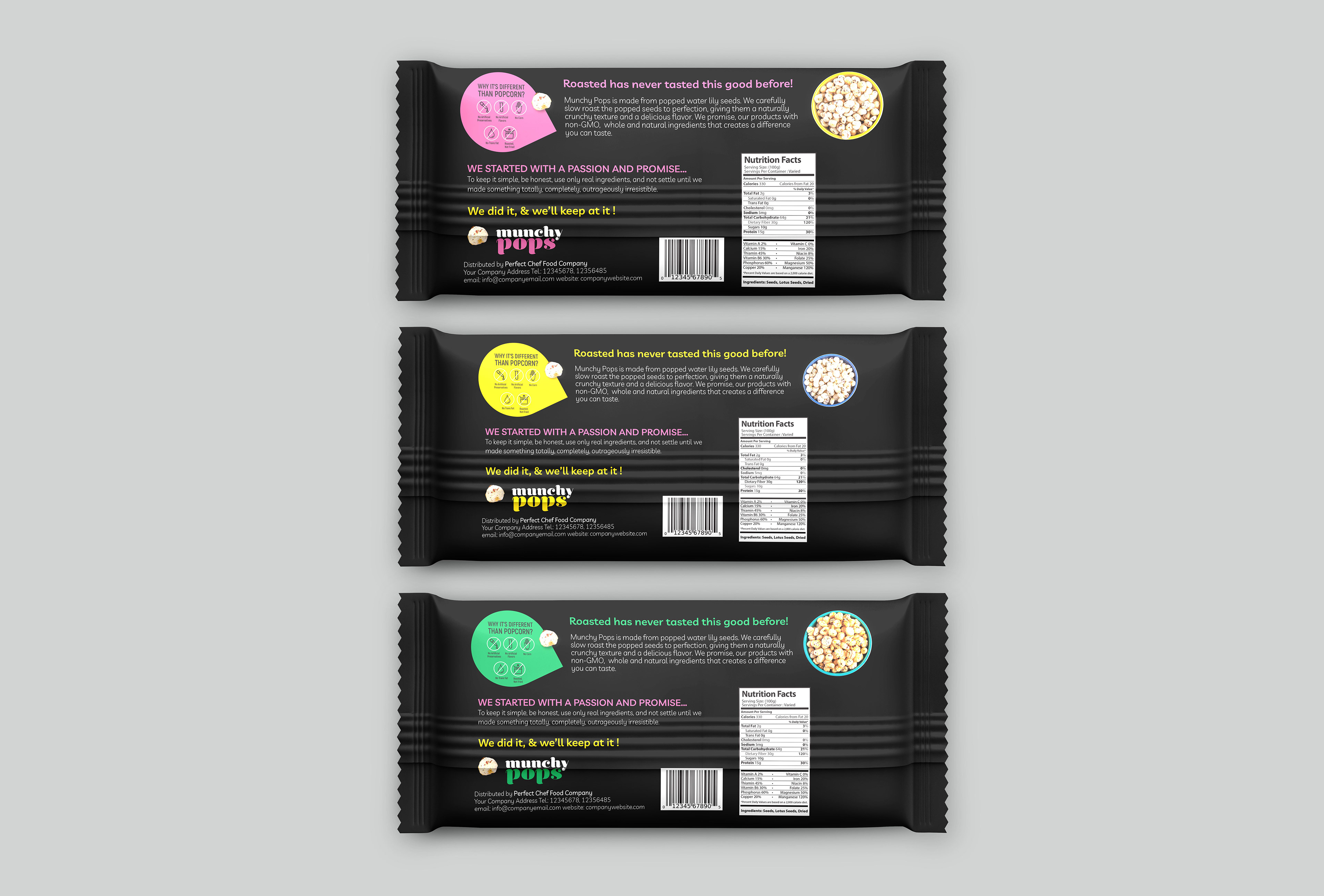 Inhouse design - Munchy Pops Packaging