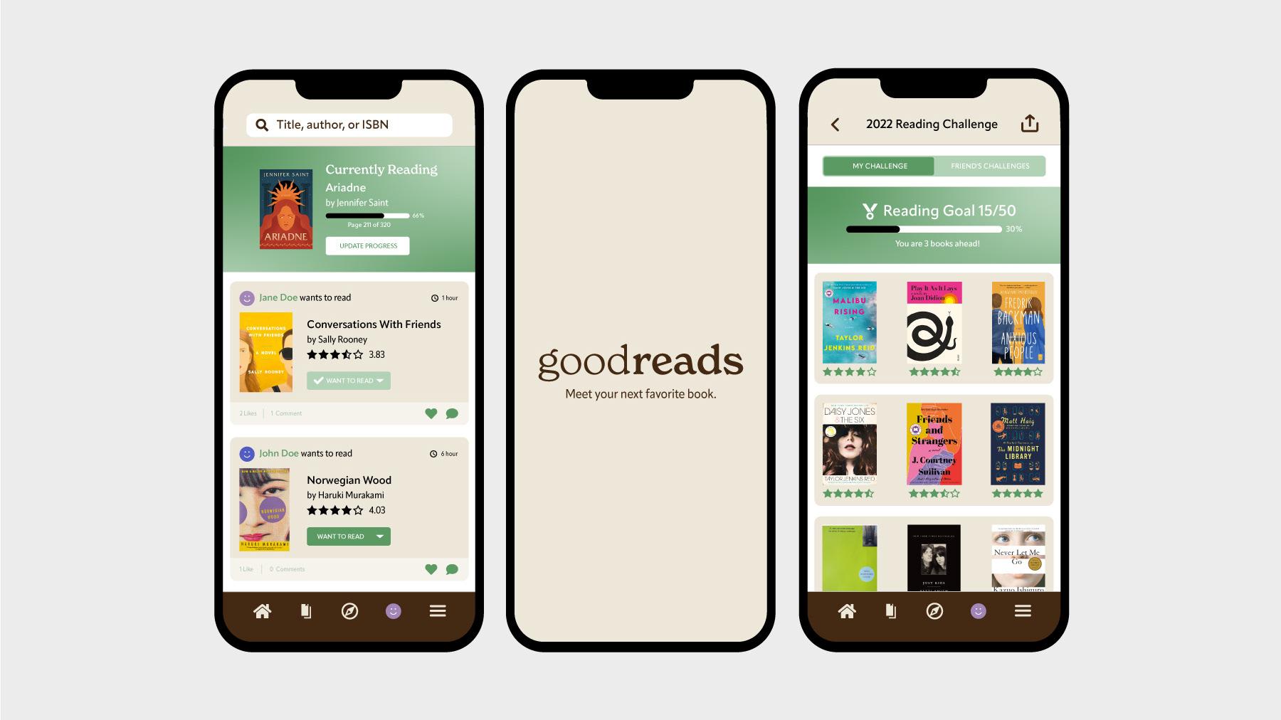 Lindsay Danchertsen - Goodreads App UI/UX Redesign