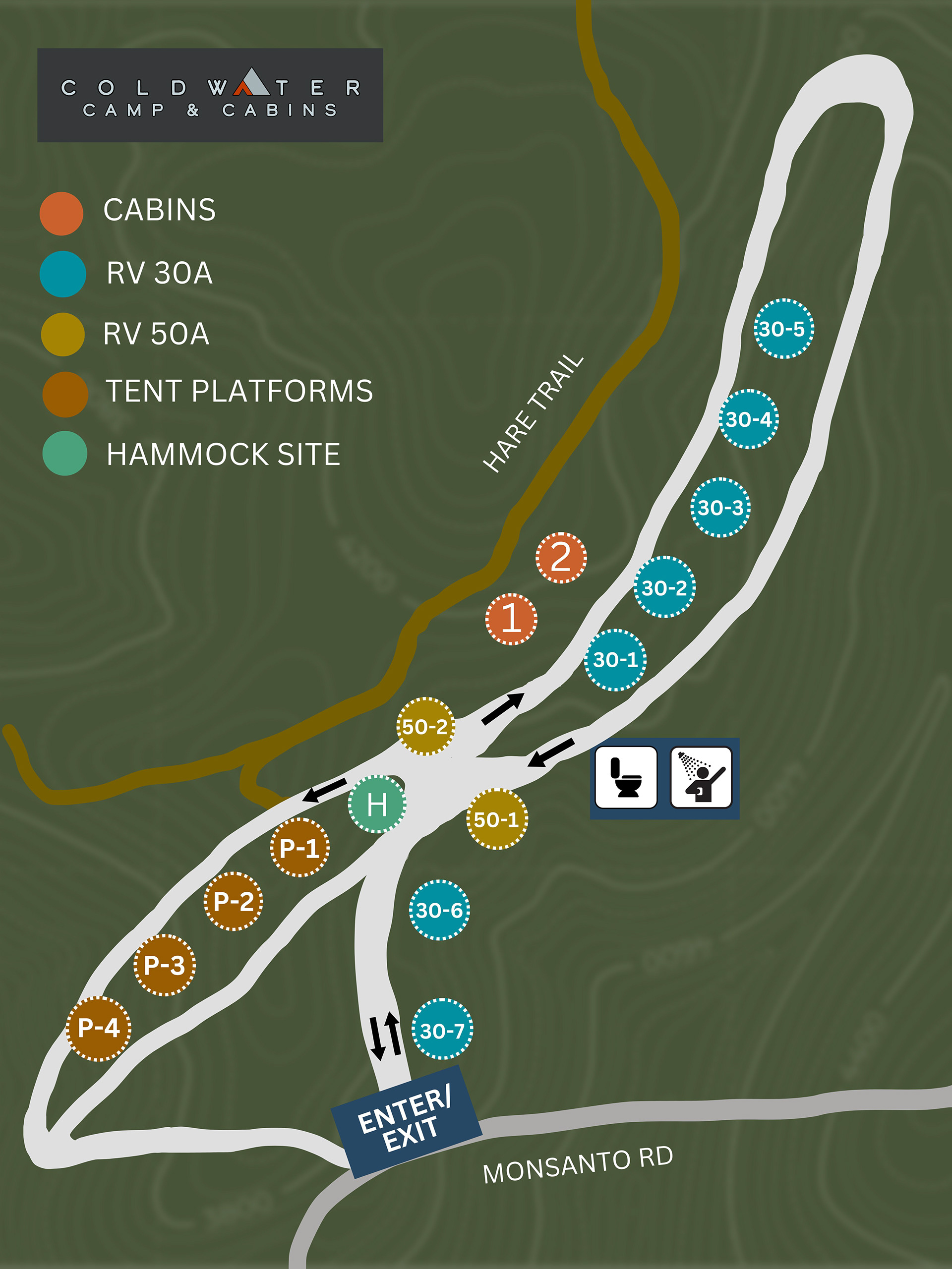 Coldwater Camp & Cabins - Map