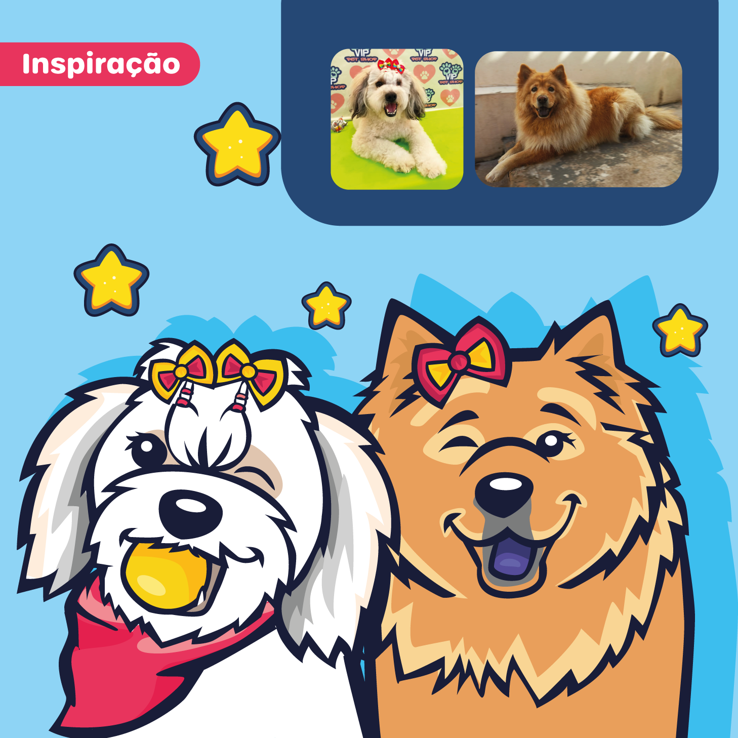 Zamo ilustra - Vip Pet Shop - Identidade Visual