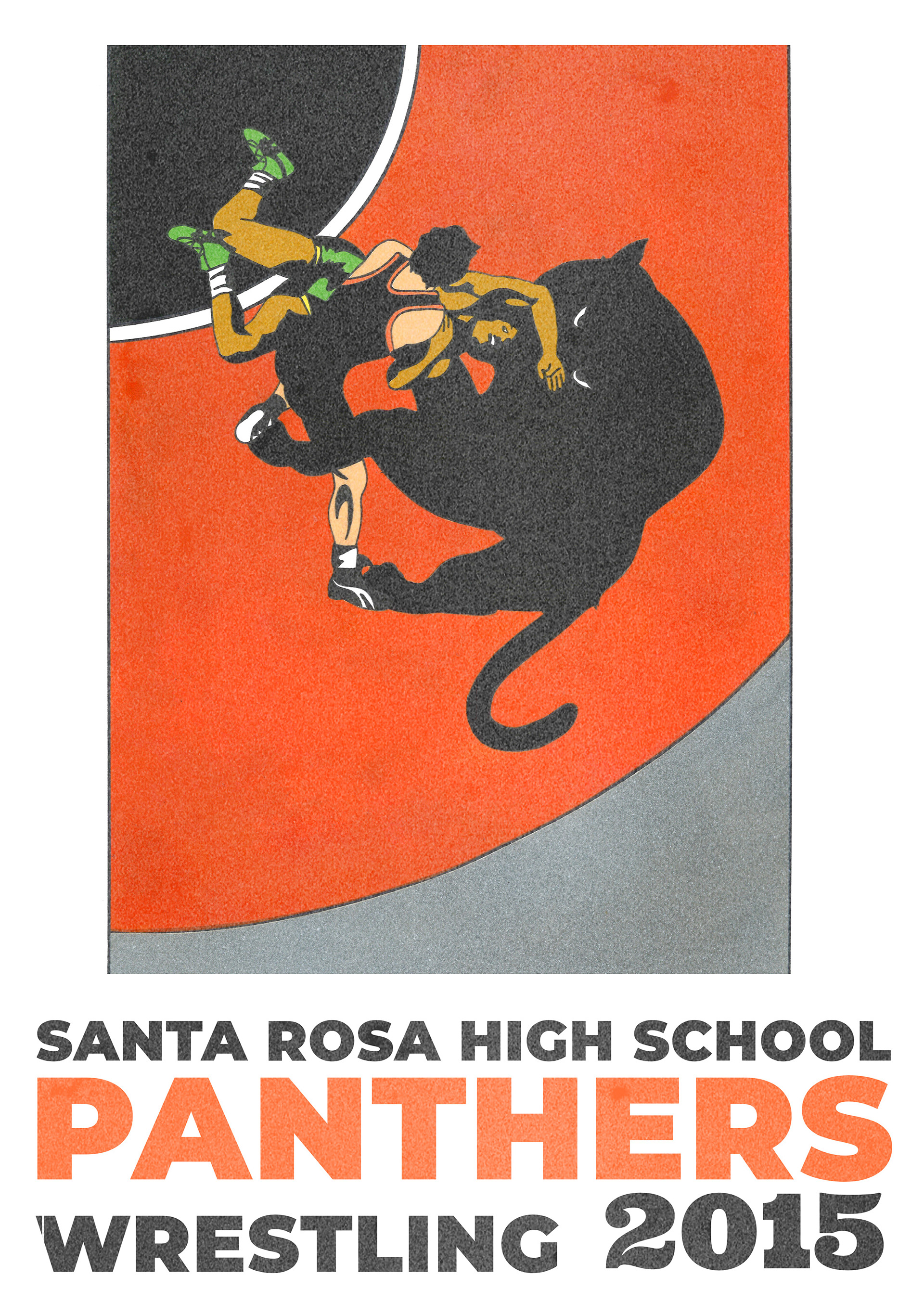 Richard Valle - Santa Rosa High School Wrestling - Poster Design