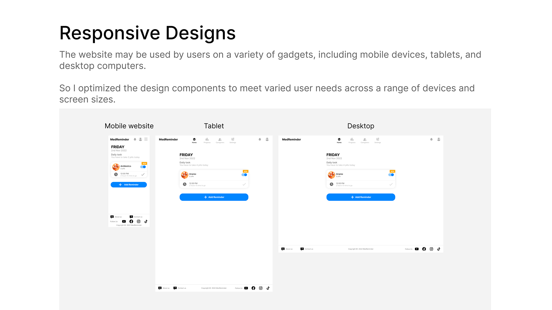 Y - MedReminder, Medication Reminder UI/UX Case Study