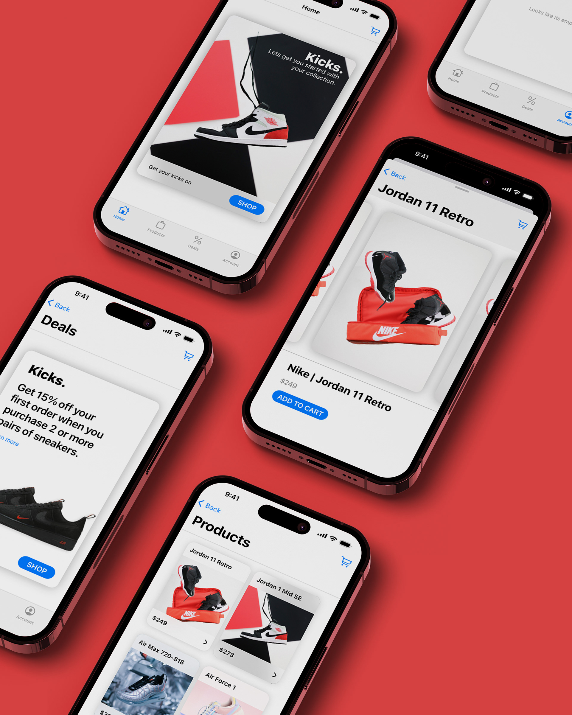 Brennan Hawkins | Portfolio - Kicks. App Design & Mockup