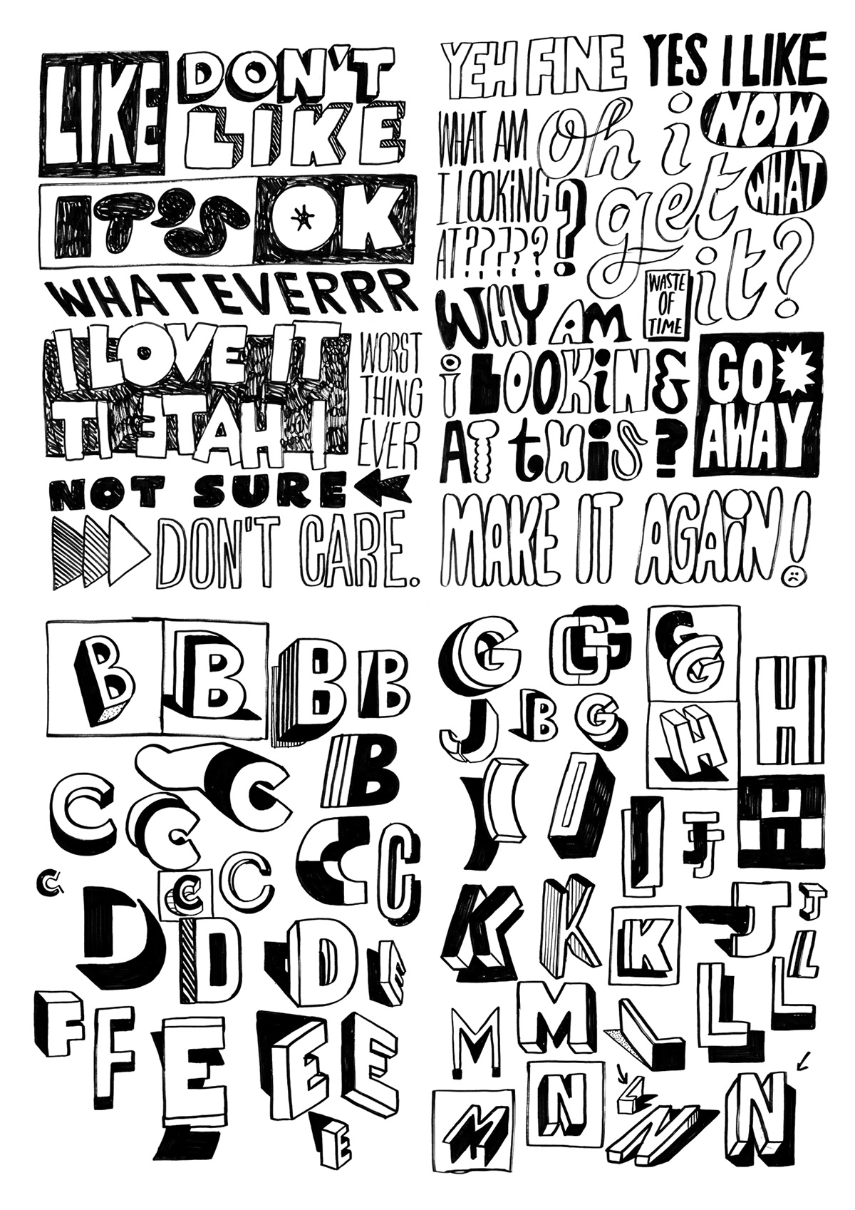 Adam Hayes - Typographic Illustration - Sketchbook