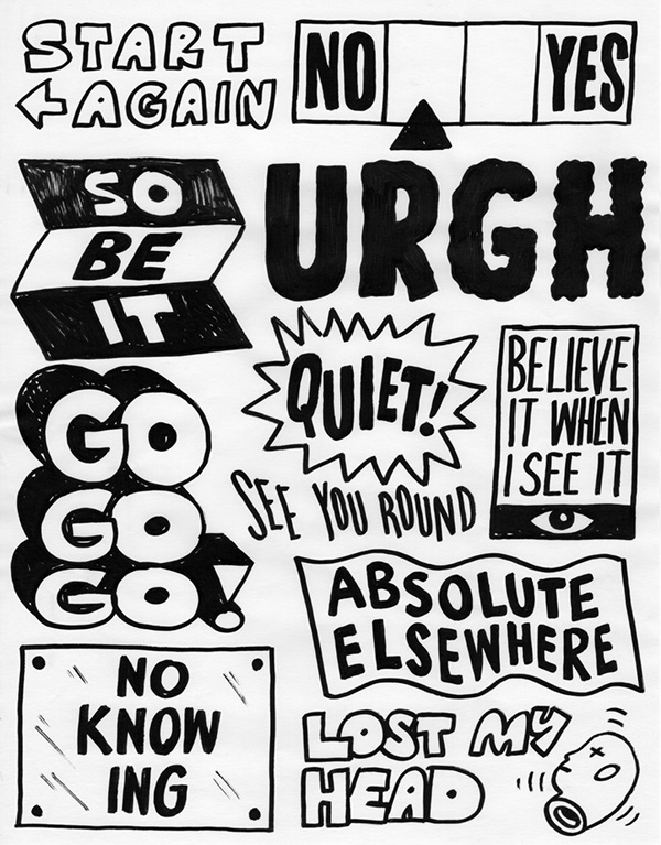 Adam Hayes - Typographic Illustration - Sketchbook