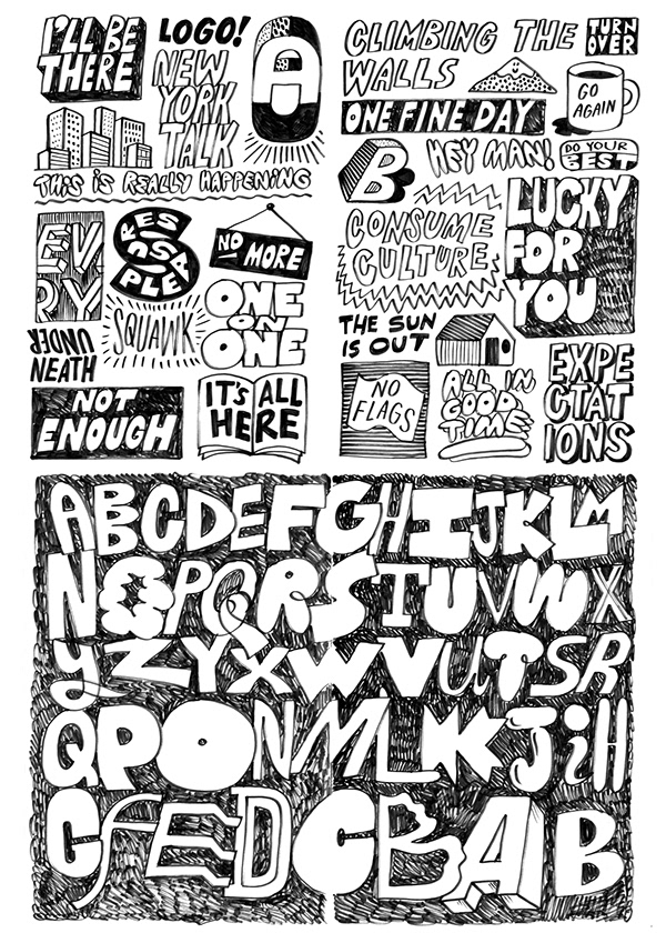 Adam Hayes - Typographic Illustration - Sketchbook