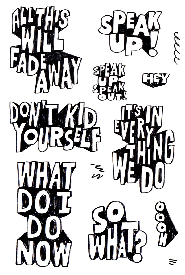 Adam Hayes - Typographic Illustration - Sketchbook