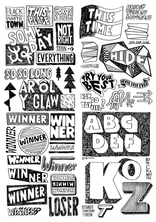 Adam Hayes - Typographic Illustration - Sketchbook