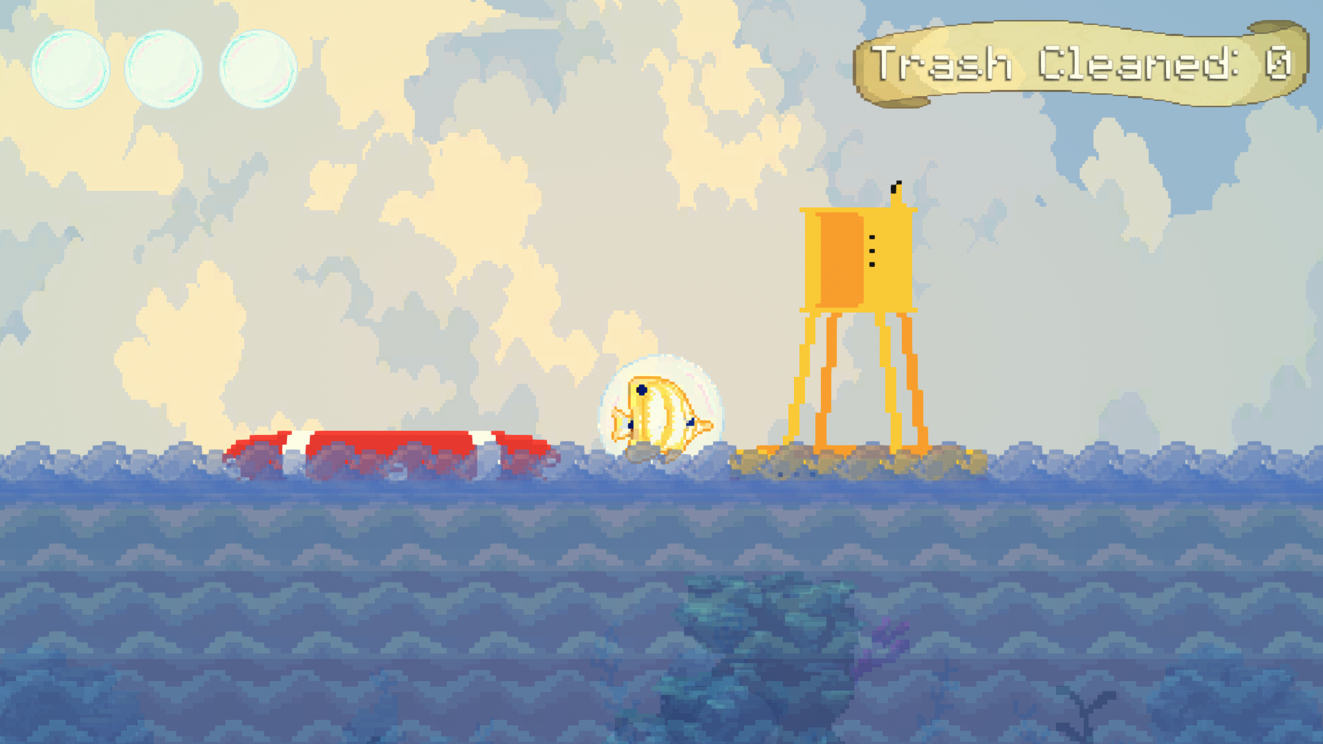 Anna Kubart - SURFACED - A hybrid top-down and sidescrolling game