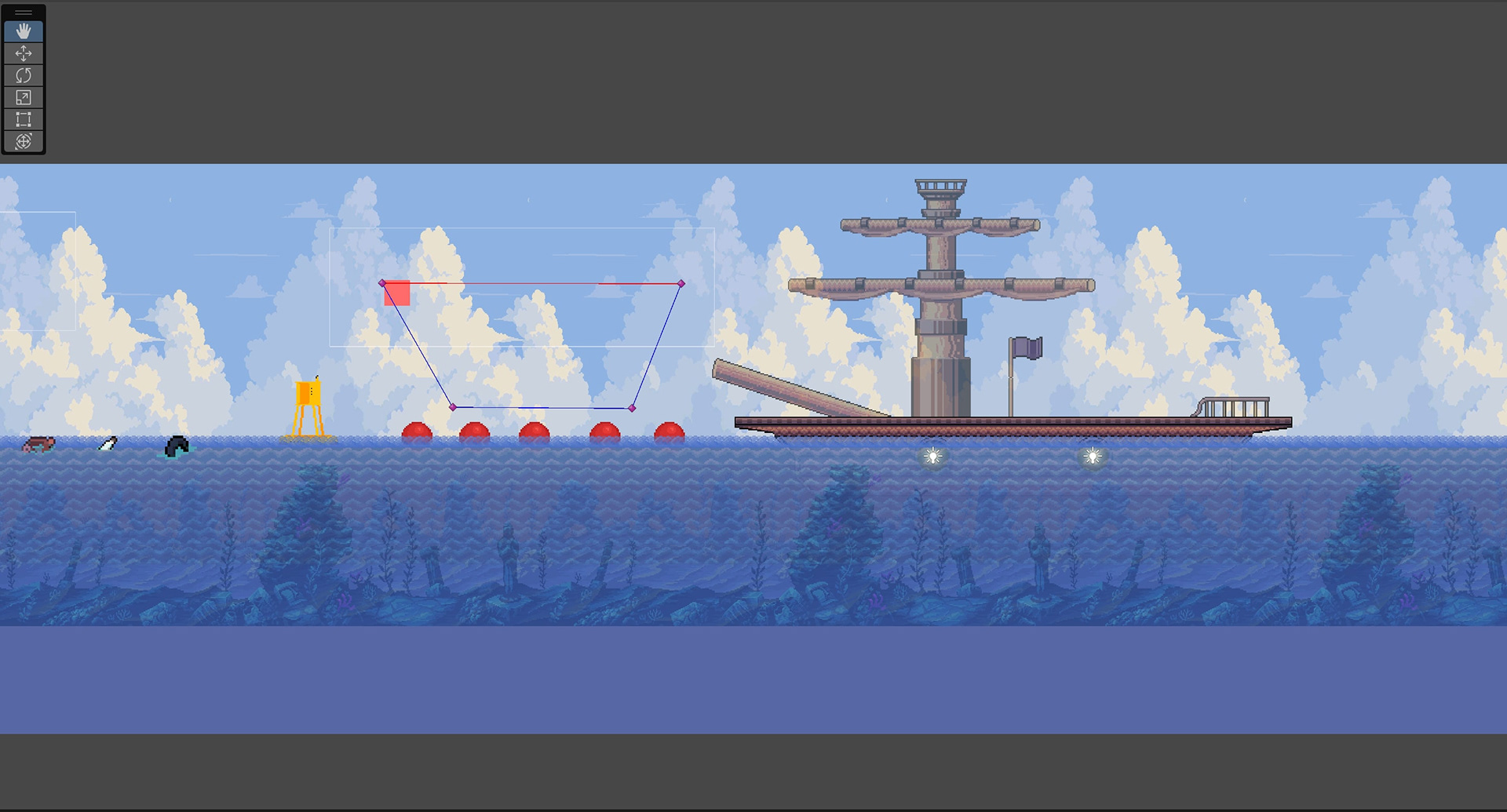 Anna Kubart - SURFACED - A hybrid top-down and sidescrolling game