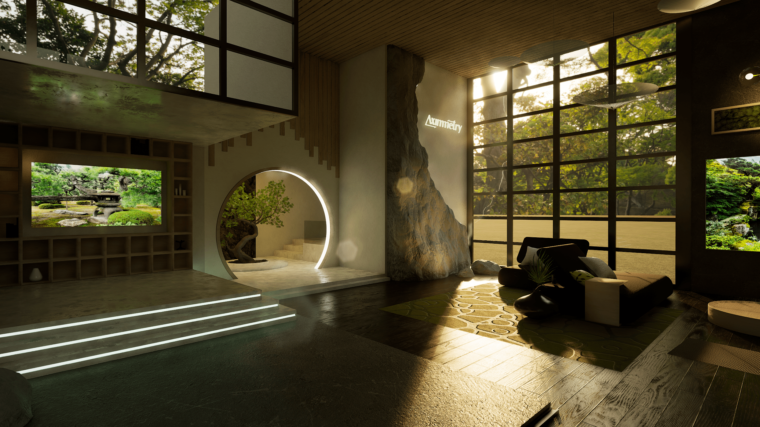 Aximmetry Virtual Production Platform Modern Japanese House And Garden Aximmetry Ue5 Scene