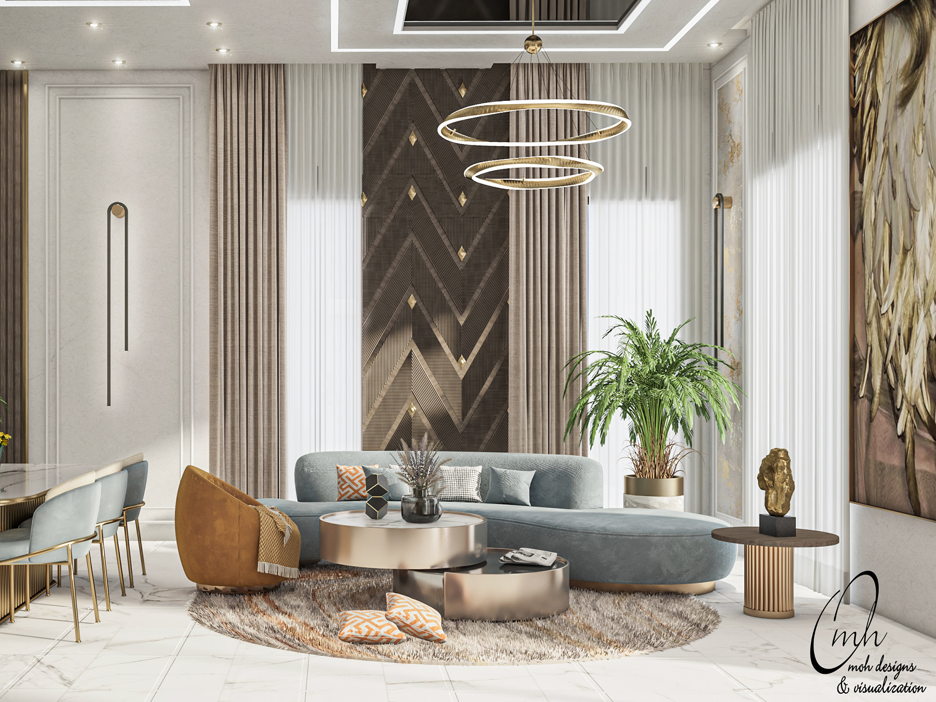 MOH Designs & Visualization - Reception & Dining Room